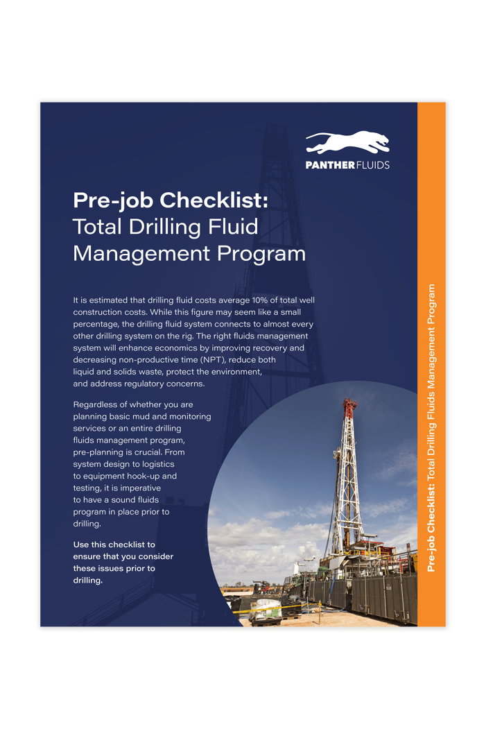 Drilling Fluid Management Pre-job Checklist | Panther Fluids Management
