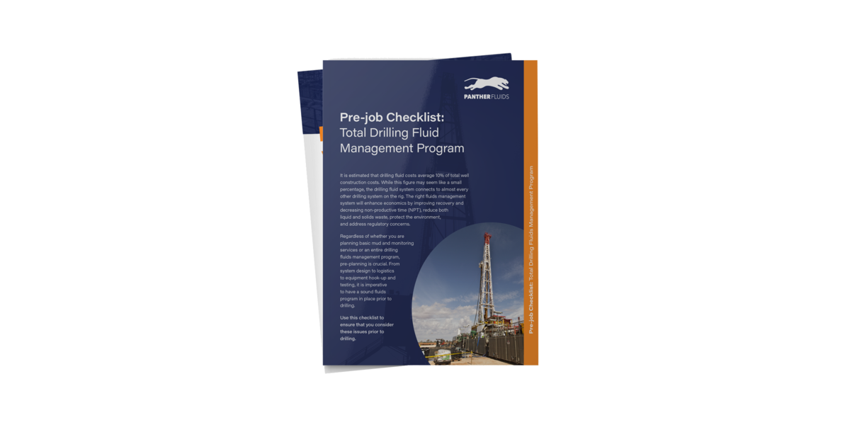 Drilling Fluid Management Pre-job Checklist | Panther Fluids Management